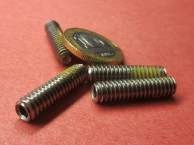 Stainless Steel Self Lock Set Screw, Nylon Patch, Cup, 1/4"-20 x 1.0 ...