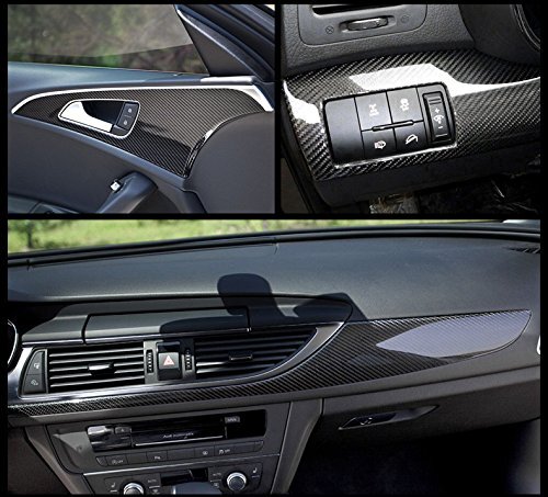 Black Carbon Fiber Vinyl Wrap Sticker Bubble Free Anti-Wrinkle, 1Ftx5Ft ...