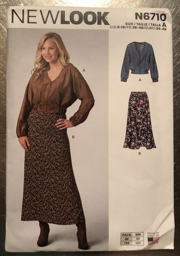 NEW LOOK Sewing Pattern 6710 Misses Women Ladies & Plus Zipped Top ...