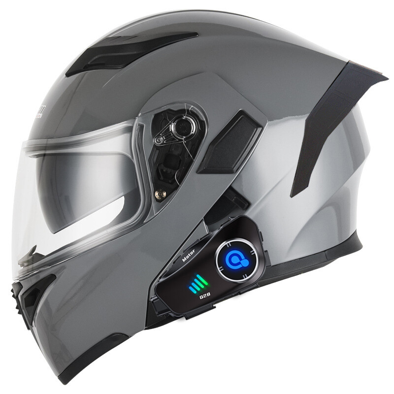 Modular Bluetooth Motorcycle Helmet Flip Up Dual visor Camera Function ...