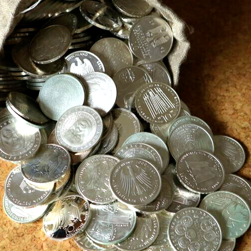 BRD Silber Lot 5 x 10 DM 1998-2001 925/1000 Silber Gedenkmünzen | eBay.de