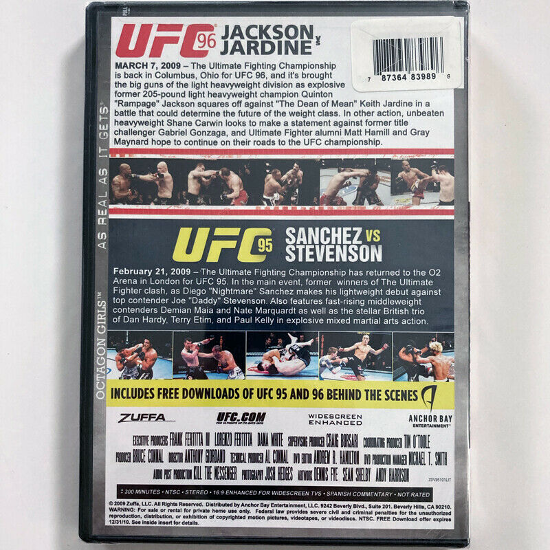 UFC 95 / UFC 96 2-Pack DVD, Brand New, Sealed | eBay