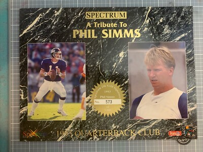 1993 NFL spectrum A tribute to Phil Simms 24K gold signature (see ...