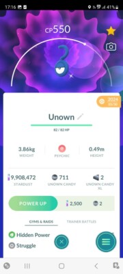 AMAZING!!! SHINY UNOWN "?" QUESTION MARK! - PKMN GO! - NON REGISTERED ...