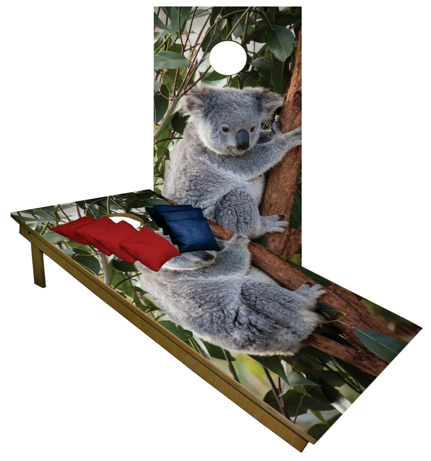 Cornhole Cute Gray Koala Bear Boards BEANBAG TOSS GAME w Bags Set | eBay
