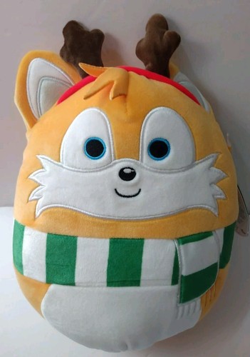 Sonic The Hedgehog 8" TAILS Squishmallow Plush w/ Scarf Antlers NWT ...