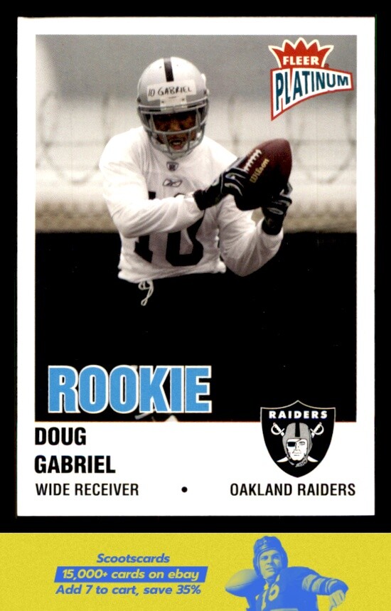 2003 Fleer Platinum Doug Gabriel RC #240 Oakland Raiders | eBay