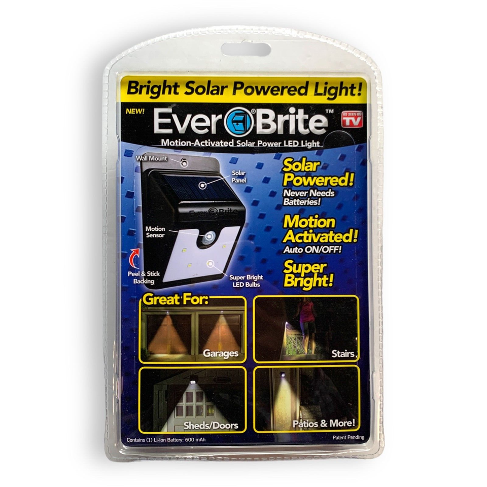 Everbrite Solar Powered & Wireless Led Outdoor Light As Seen On TV NEW ...