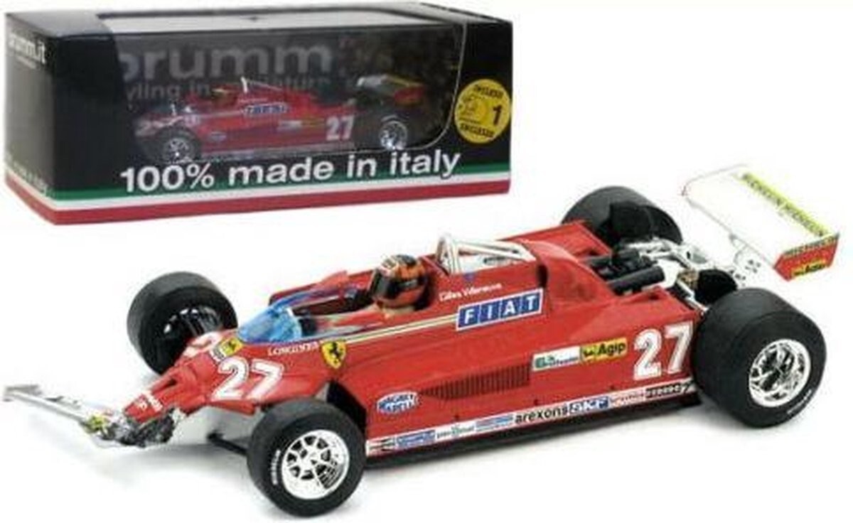 Brumm 1/43 Ferrari 126CK Turbo 1981 Gp Canada 39-54 f1 Model gilles ...