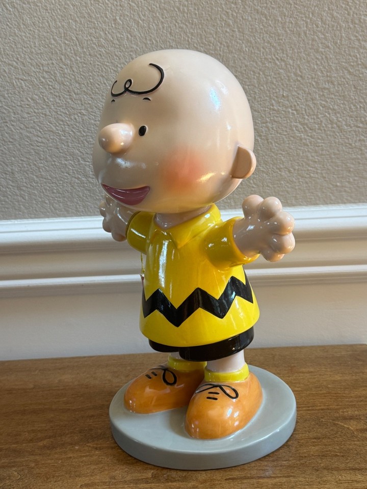 PEANUTS CHARLIE BROWN CERAMIC LARGE FIGURINE 12" WESTLAND GIFTWARE NO ...