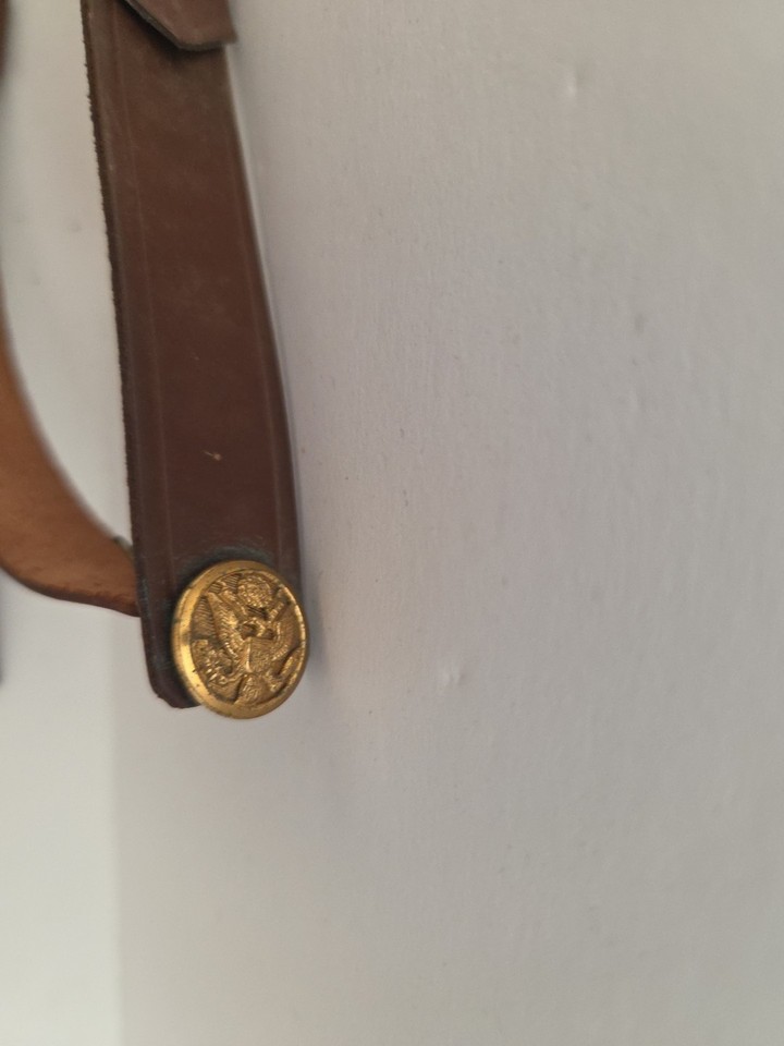 Vintage Leather Military Cap Straps | eBay