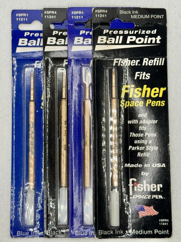 Fisher Space Pen SPR1 And SPR4 Blue & Black Medium Point Refills | eBay