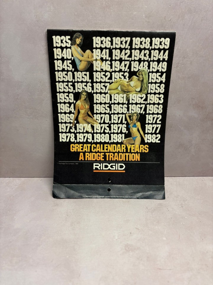 Lot of 3 Ridgid Tools Full Size Pin-up Swimsuit Calendars 1981-82 (2 ...