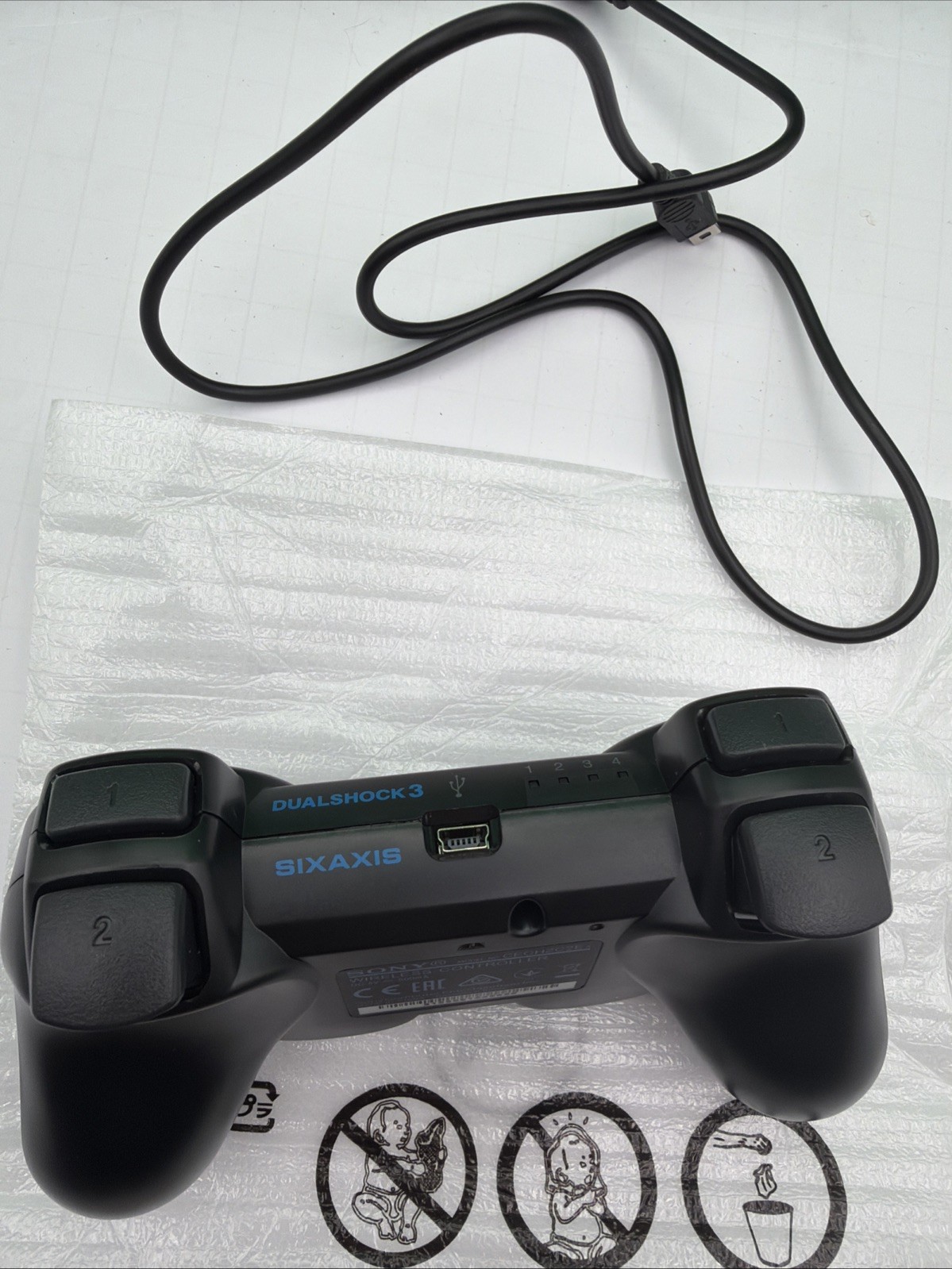 Authentic Sony Playstation 3 PS3 Genuine OEM Dualshock Ps3 Black ...