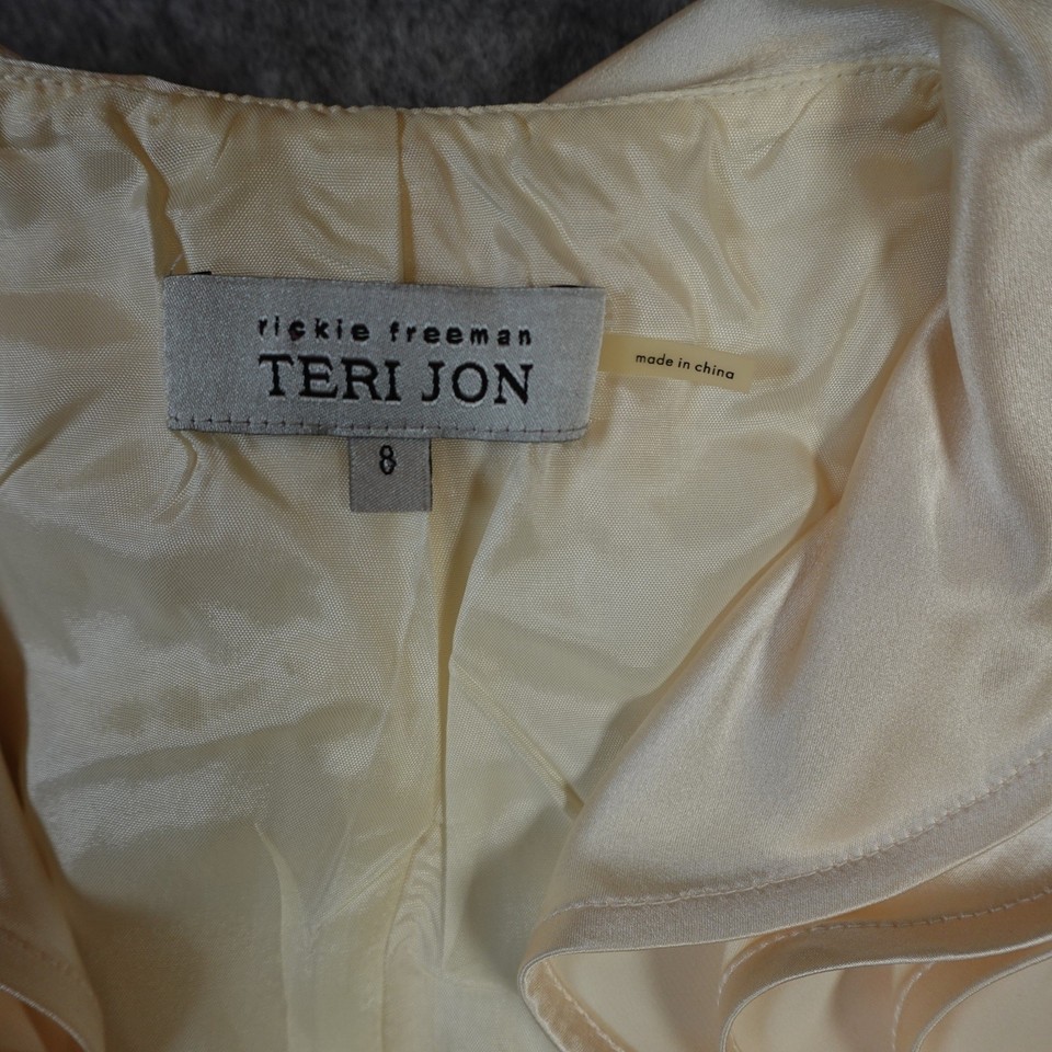 Vintage Rickie Freeman Teri Jon Top Womens 8 Silk Taffeta Ruffle ...