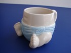VINTAGE OCI OMNIBUS 1986 TAIWAN CERAMIC PLANTER/CUP MUG BOY BABY DIAPER ...