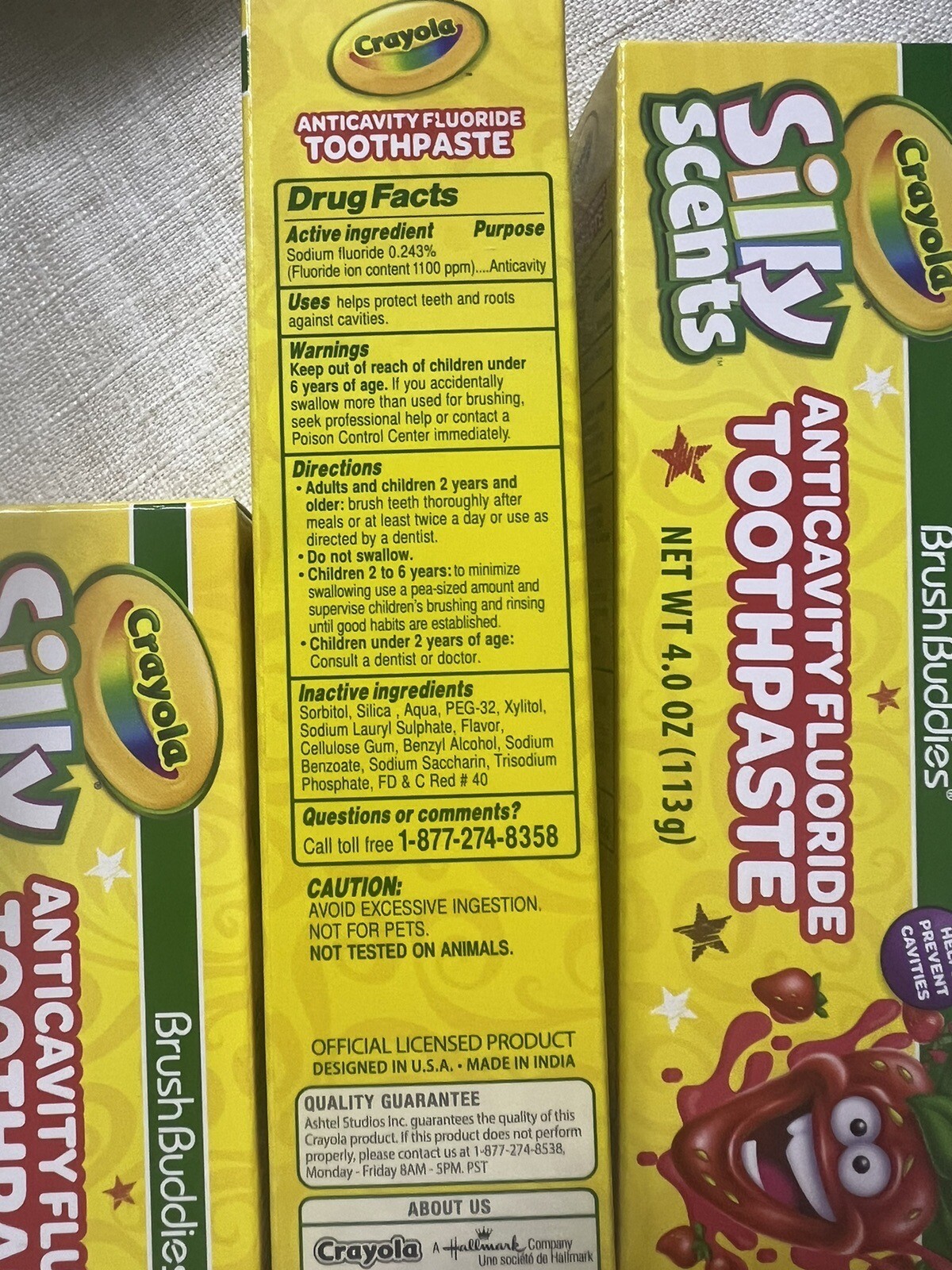 Crayola Silly scents anticavity toothpaste strawberry bubble gum water ...