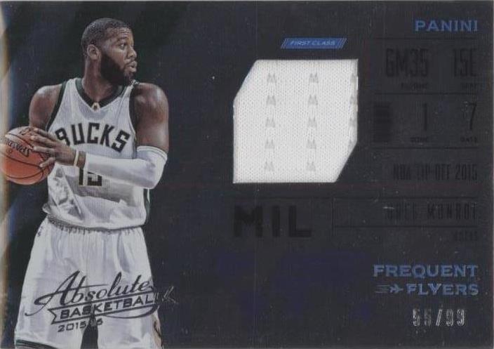 2015-16 Panini Absolute - Frequent Flyer Materials Greg Monroe #48 /99 ...