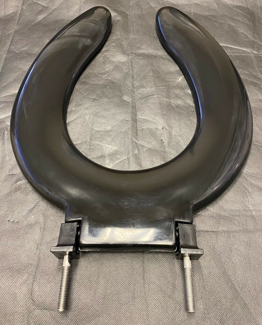 Beneke 527 Solid Plastic Open Front Elongated Toilet Seat - Black ...