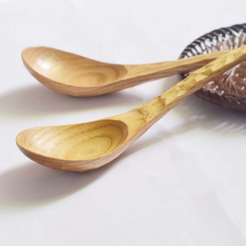 1 Pc Wooden Spoons Creative Hand Carved Tortoise Shell Pattern Wood ...