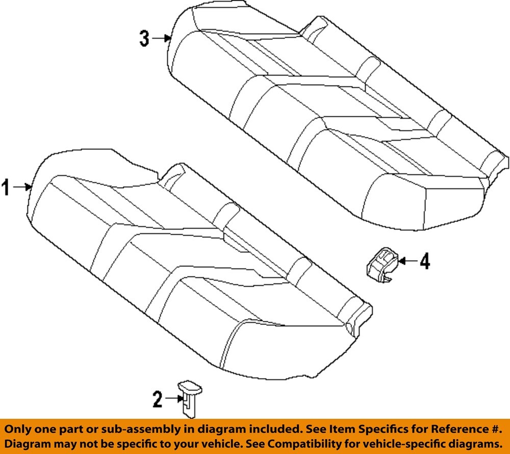 MERCEDES OEM 08-18 C300 Rear Seat-Seat Cushion Pad Bracket 2049230214 ...