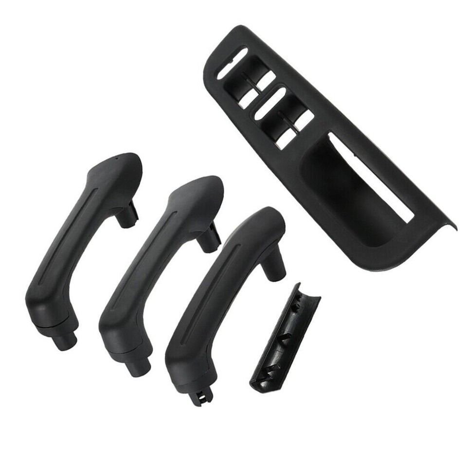 5pcs Black Interior Door Grab Handle Cover Switch Bezel Trim For VW ...