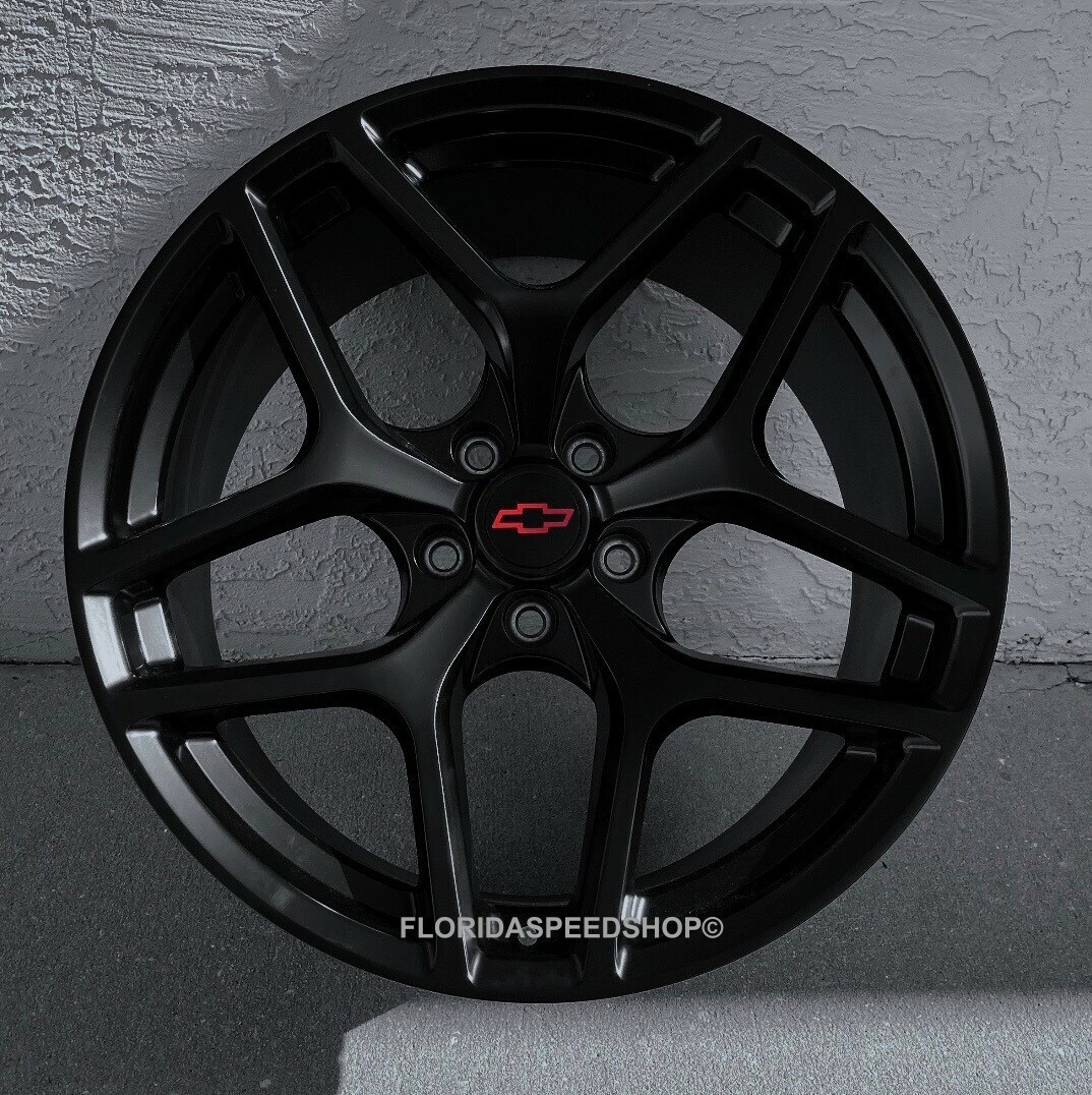CAMARO Z28 STYLE SATIN BLACK WHEELS RIMS 2010-2024 SS/RS/LS 20X10/20X11 ...