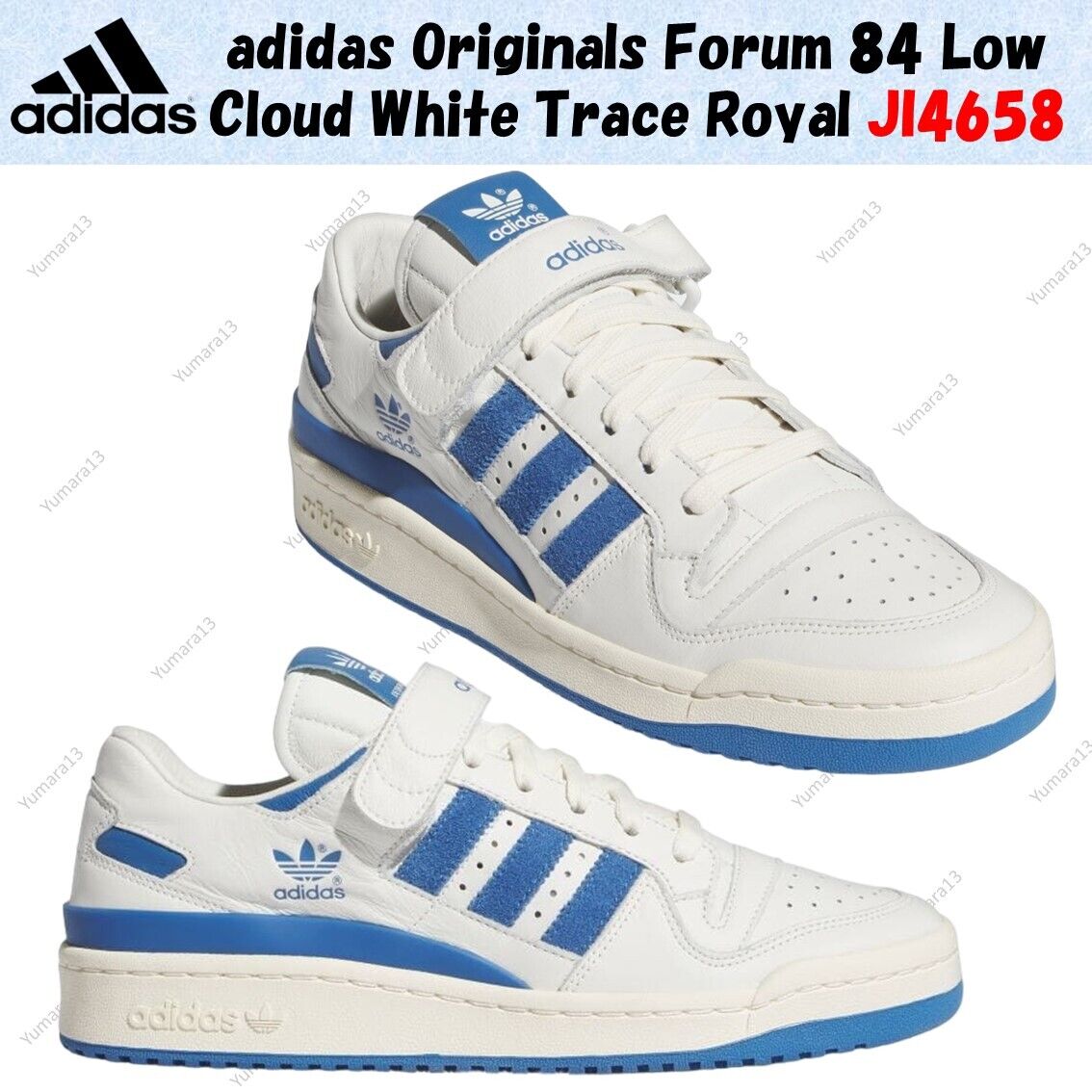 adidas Originals Forum 84 Low Cloud White Trace Royal JI4658 adidas Originals Forum 84 Low Cloud White Trace Royal JI4658