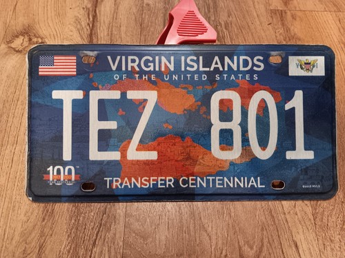 US Virgin Islands License Plate - Transfer Centennial - TEZ 801 - 2000s ...