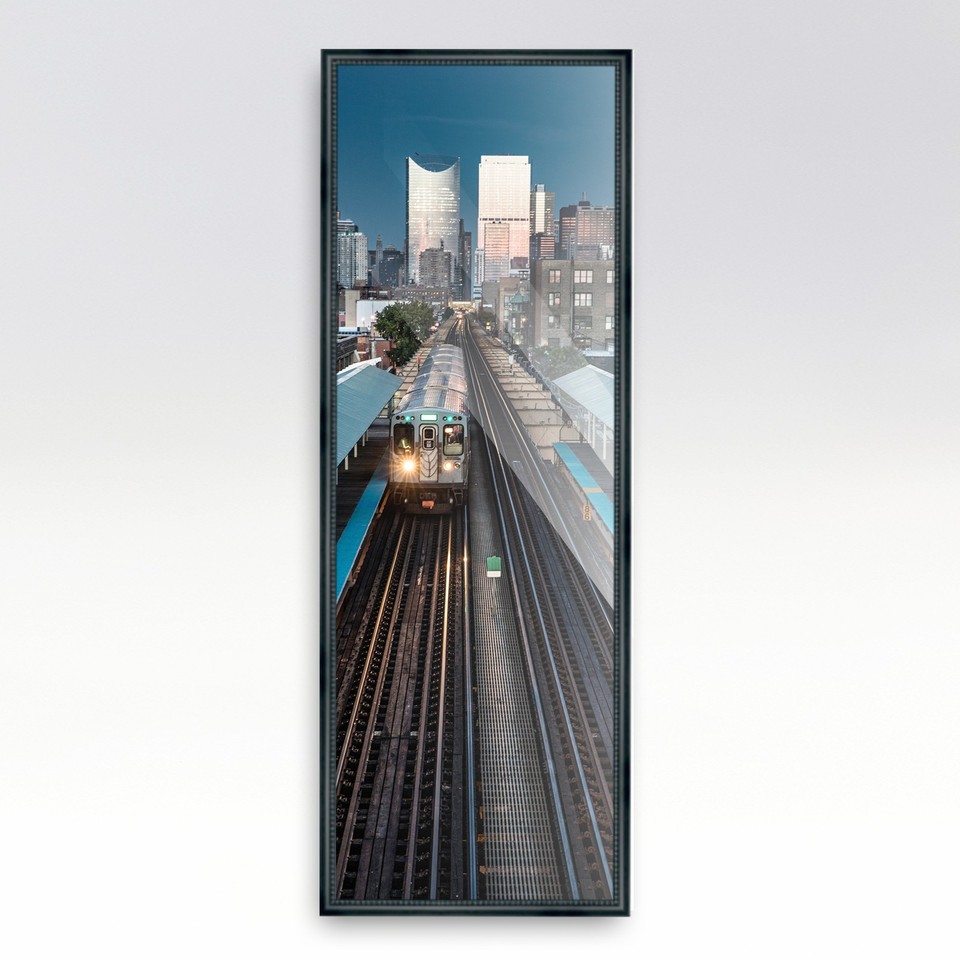 9x27 Frame Black Real Wood Picture Frame Width 0.75 inches | Interior ...