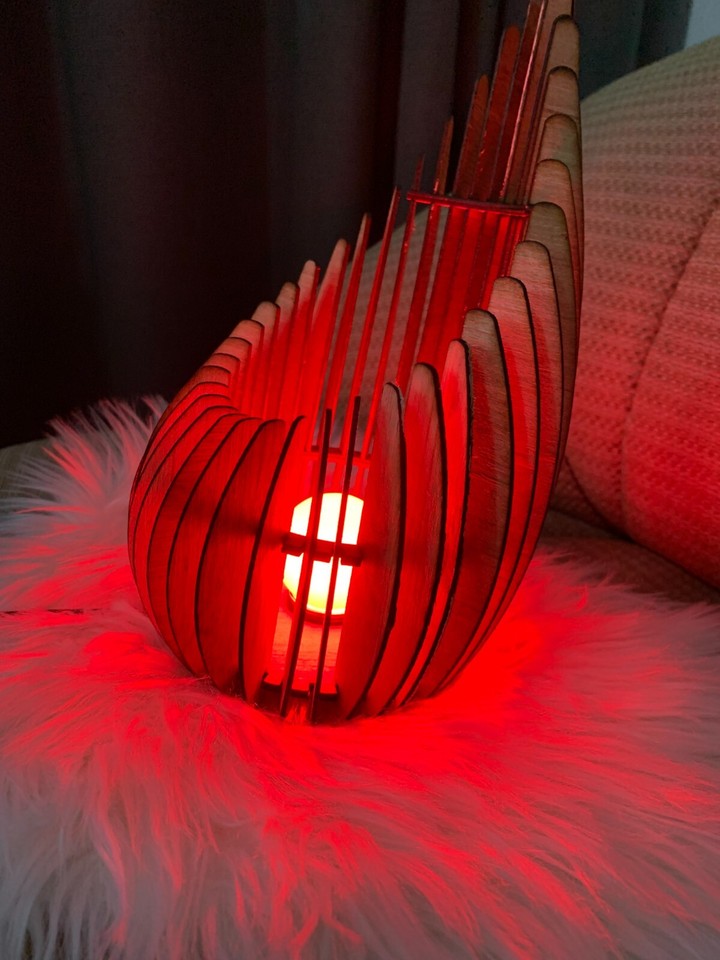 Custom Handmade Wooden LED Night Lamp Personalized Gift for Bedroom ...