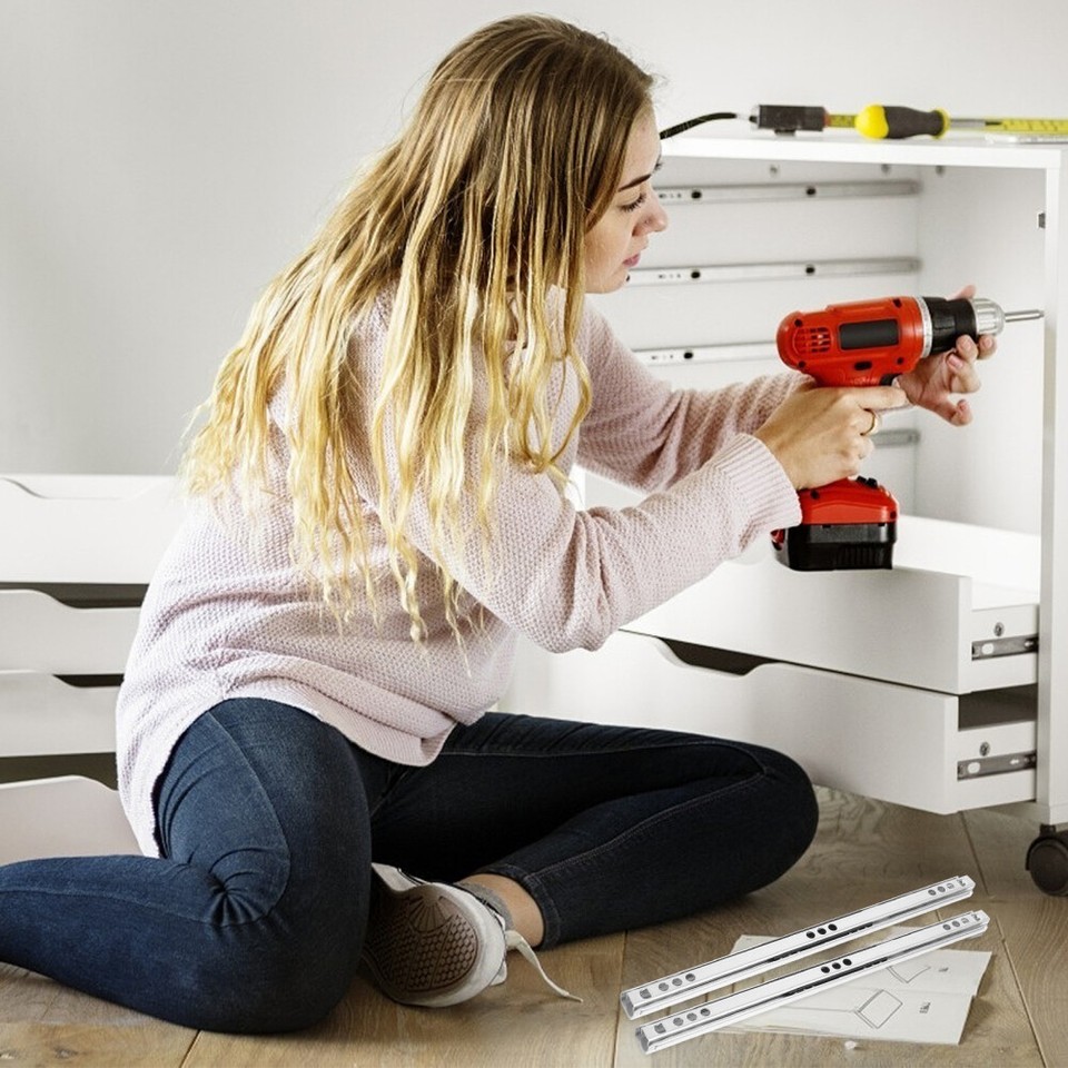 2pcs Drawer Runners Undermount Drawer Slides Drawer Glides Slides | eBay UK