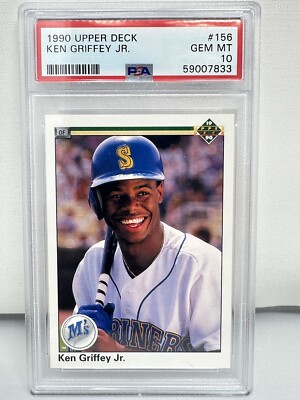 1990 Upper Deck Error Card Ken Griffey Jr. #156 RARE SPELLING ERROR ...