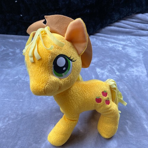 Hasbro My Little Pony Kids Yellow Applejack w/ Hat Stuffed Animal Plush ...