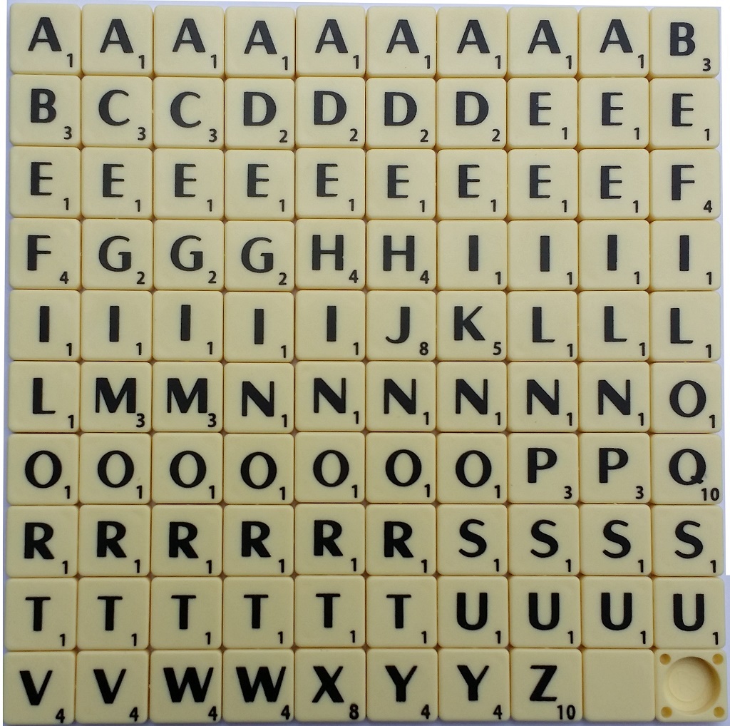 Alphabet Puzzle Letter Tiles 100pcs Wooden Alphabet Scrabble Tiles