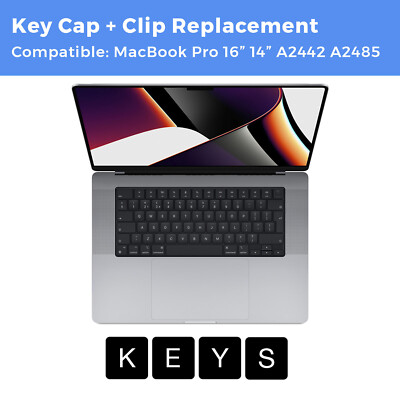 MacBook Pro Key Cap & Scissor Clip Replacement M1 Pro Max 16" 14" A2442 ...