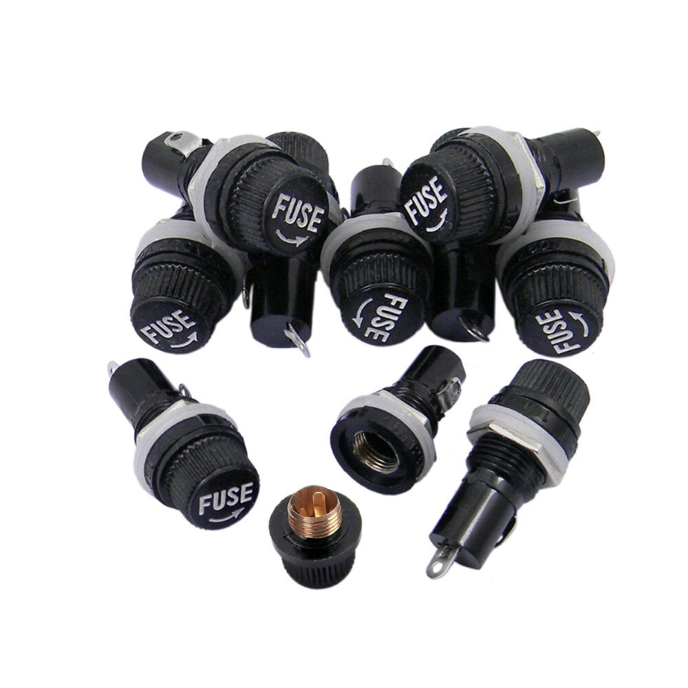 5pcs 5x20mm Glass Fuse Holder Insurance Tube Socket Fuse Holder For ...