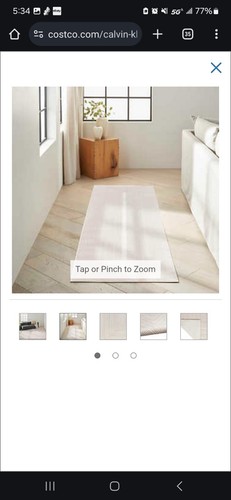 Calvin Klein 2'3"x 7'x6" Luminosity collection Rug Ivory Brand New ...