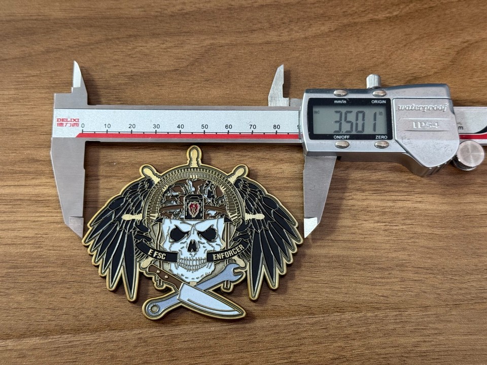 Military Skull - Wings Challenge Coin - "EFSC Enforcer" - "Exceed ...
