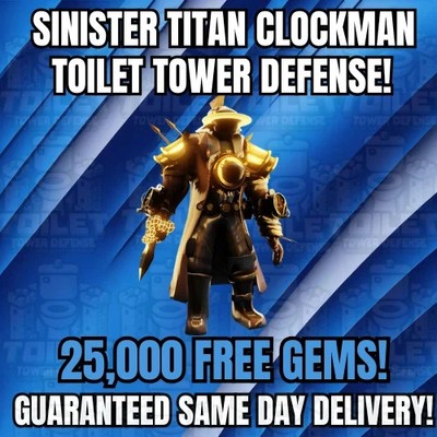 Toilet Tower Defense | Sinister Titan Clockman + FREE GEMS | CHEAP ...