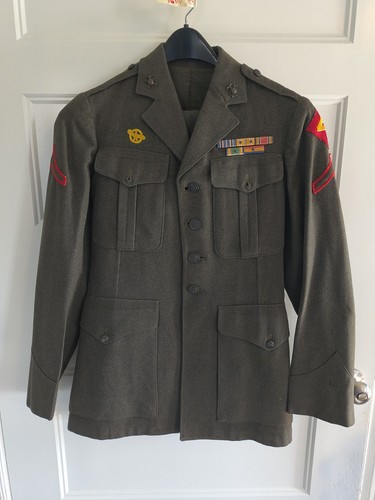 WW2 Marine Core PVT 4th Division Dress Uniform (Coat And Pants) Vintage ...
