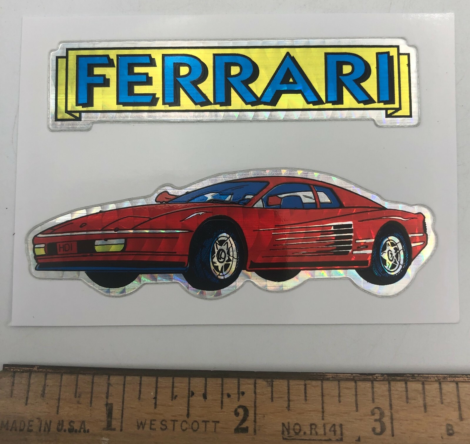 (7)x Ferrari Car Automobile Logo Vintage Sticker Hologram Decal Cards ...
