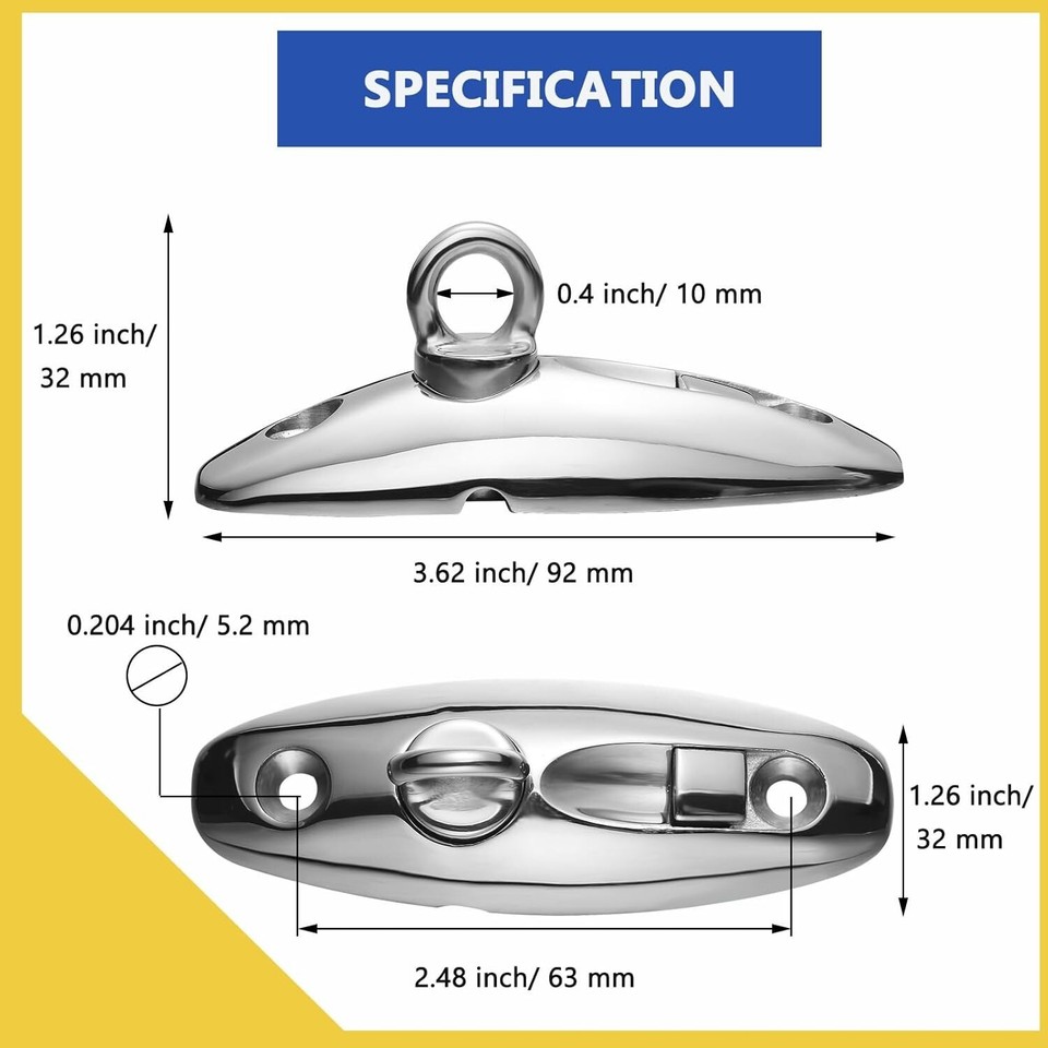 2pcs Quick Release Fender Hanger Set Bimini Top Deck Hinge For Pontoon ...