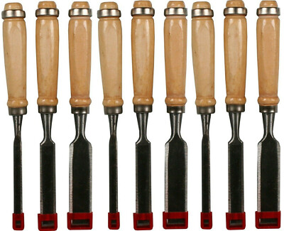 9 Stück Stechbeitel Holzgriff Holzbeitel Holz Meissel Beitel Meister 3x ...