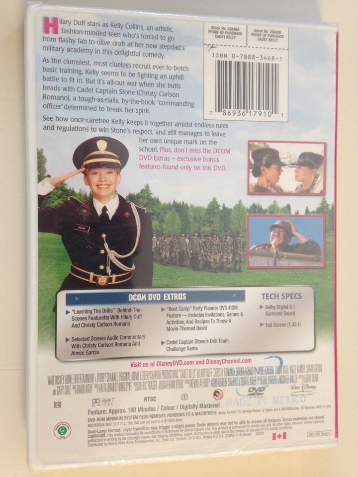 Cadet Kelly (DVD, 2005)(NEW) Hilary Duff, Christy Carlson Romano ...