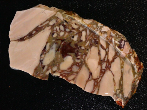 Pink Opal Brecciated- size of slab 5 " x 2 1/2" -cabbing-display ...
