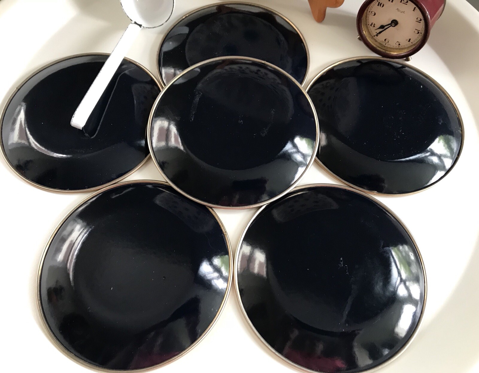 VTG. EMO CELJE ENAMEL LOT YUGOSLAVIA INCLUDING RARE TIN ENAMEL KIENZLE ...