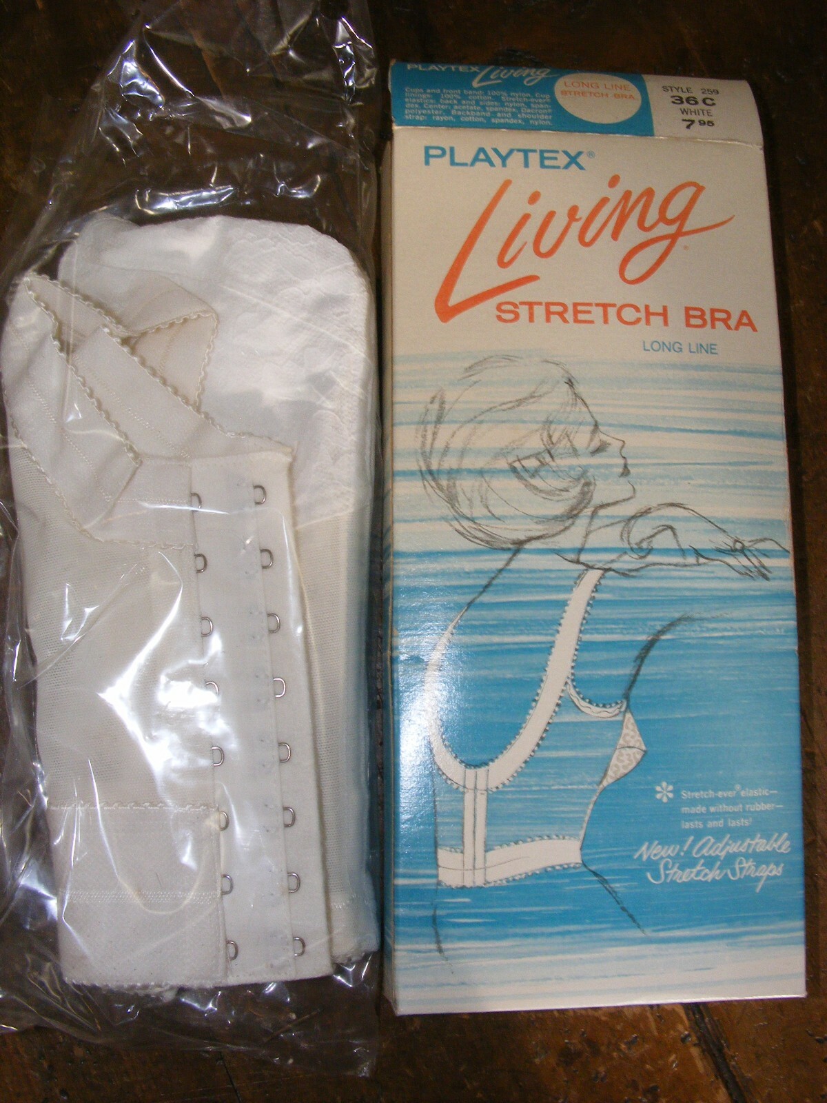 60S LONG LINE BRA PLAYTEX 32A #259 LIVING STRETCH BRA… - Gem