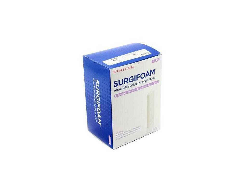 SURGIFOAM Absorbable Gelatin Sponge, 2cm x 6cm x 7mm 12/Box | eBay