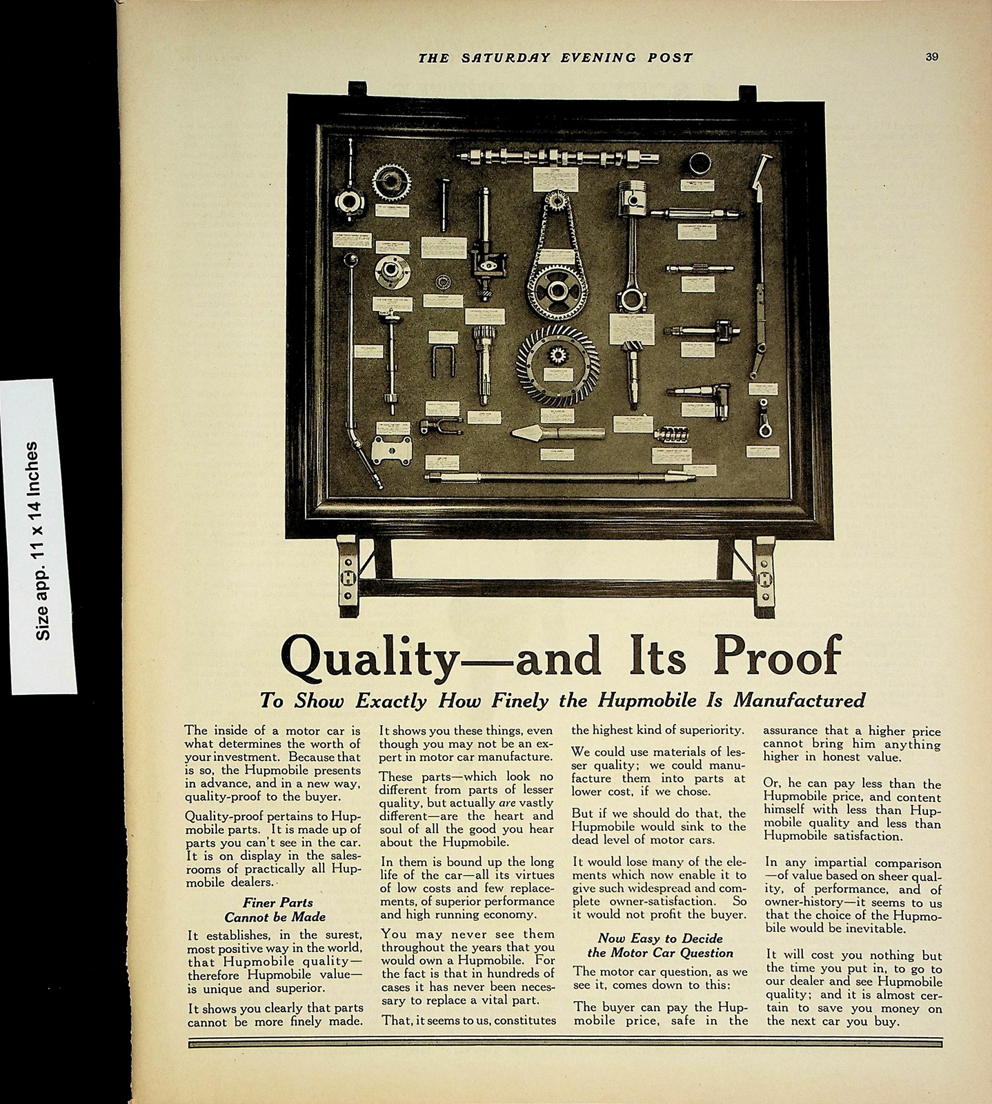 1924 Hupmobile Car Parts Manufacturer Vintage Print Ad 4233 | eBay